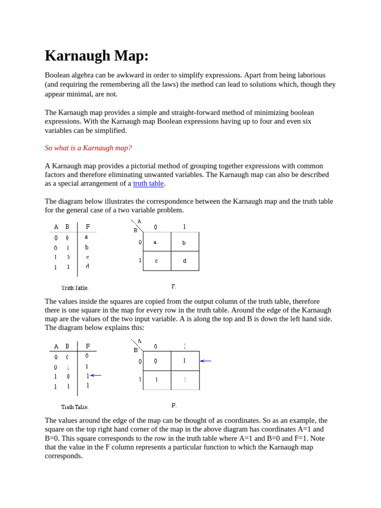Karnaugh Maps | PDF | Boolean Algebra | Teaching Mathematics