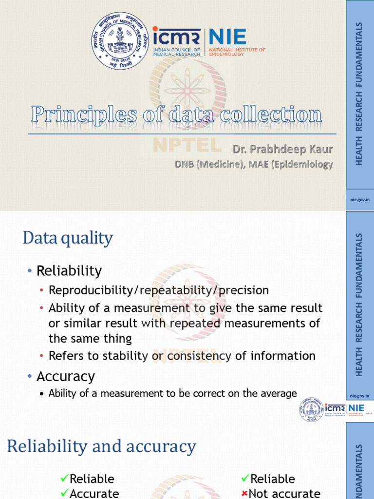 Principles of Data Collection Tools | PDF | Accuracy And Precision
