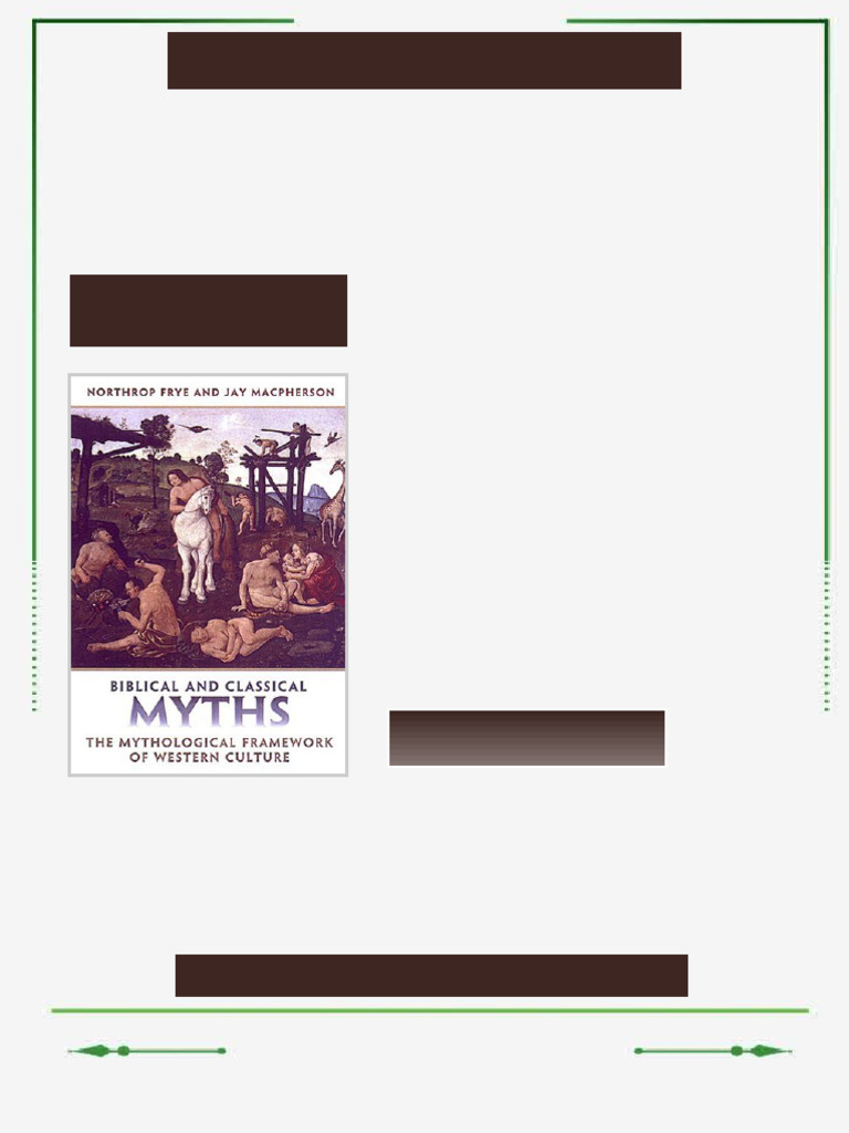 Biblical and Classical Myths The Mythological Framework of Western ...