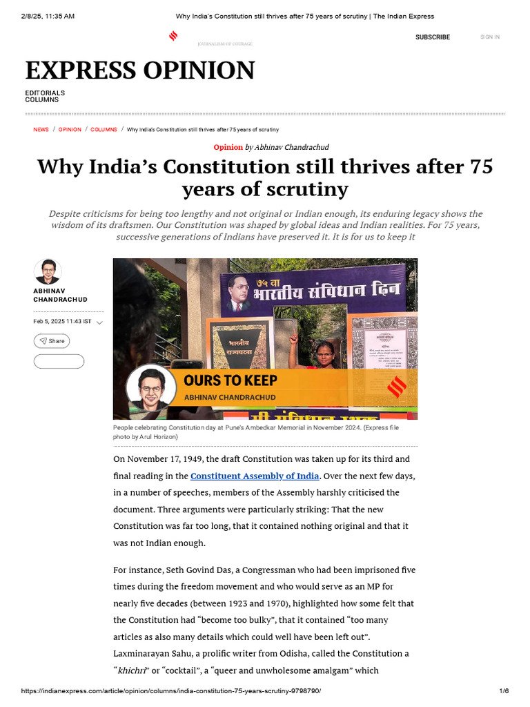 India's Constitution: 75 Years of Resilience | PDF | Constitution ...