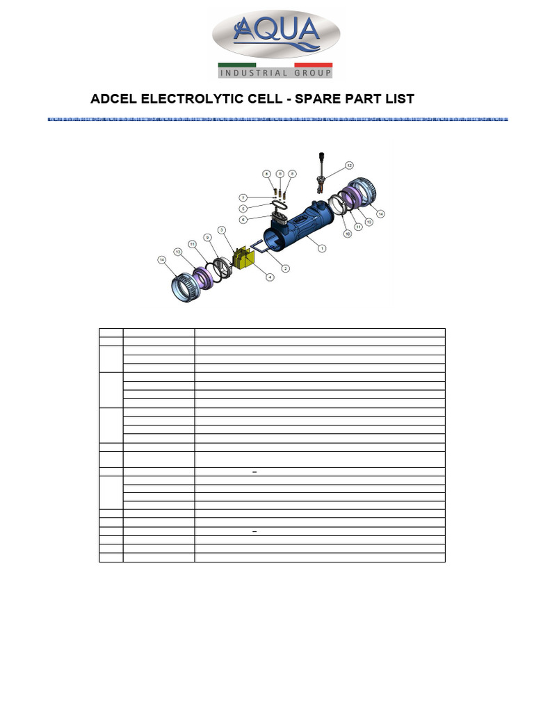 Adcel Electrolytic Spare Part List | PDF