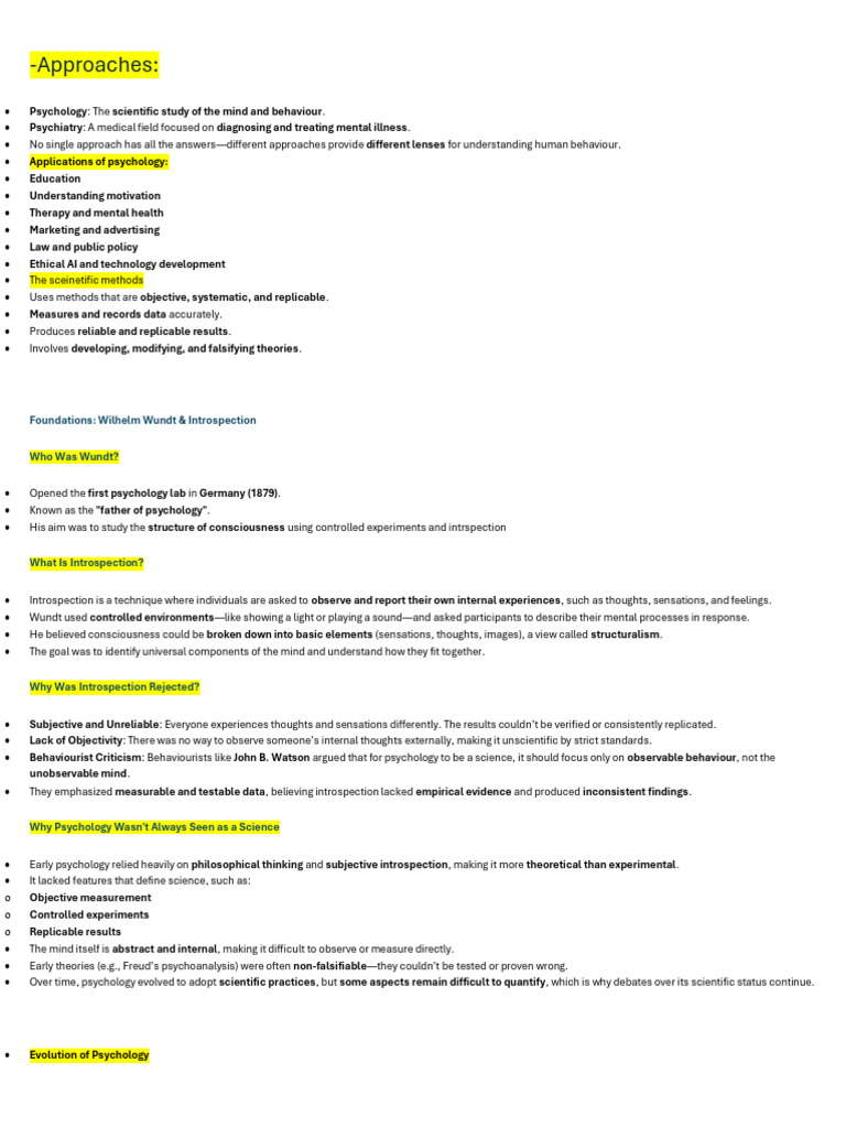 Paper 2 Notes Psychology | PDF | Classical Conditioning | Behaviorism