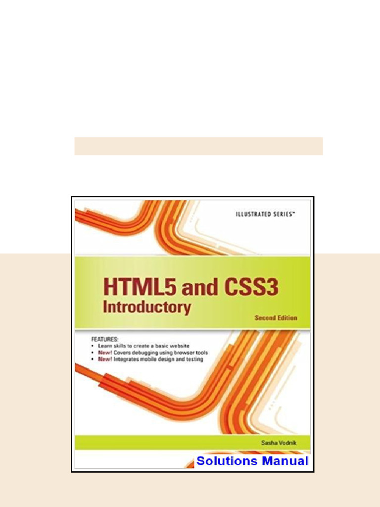 HTML5 and CSS3 Illustrated Introductory 2nd Edition Vodnik Solutions ...