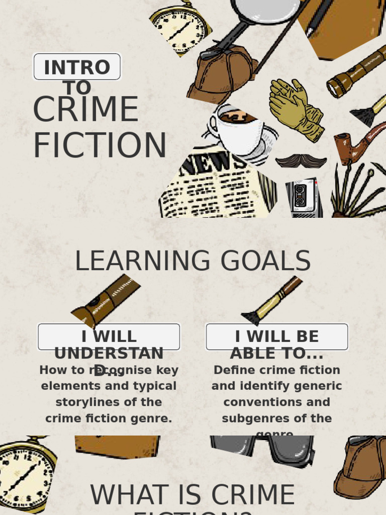 Introduction to Crime Fiction Educational Presentation in Neutral ...