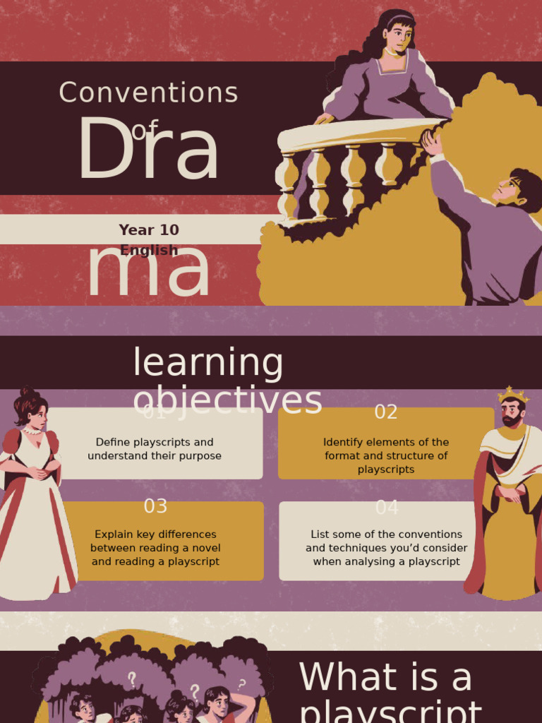 Conventions of Drama and Theatre Educational Presentation in Colorful ...