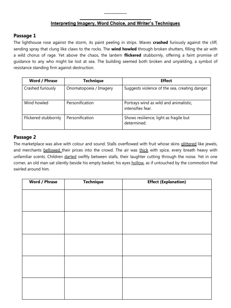 Analyzing Language and Imagery Techniques | PDF