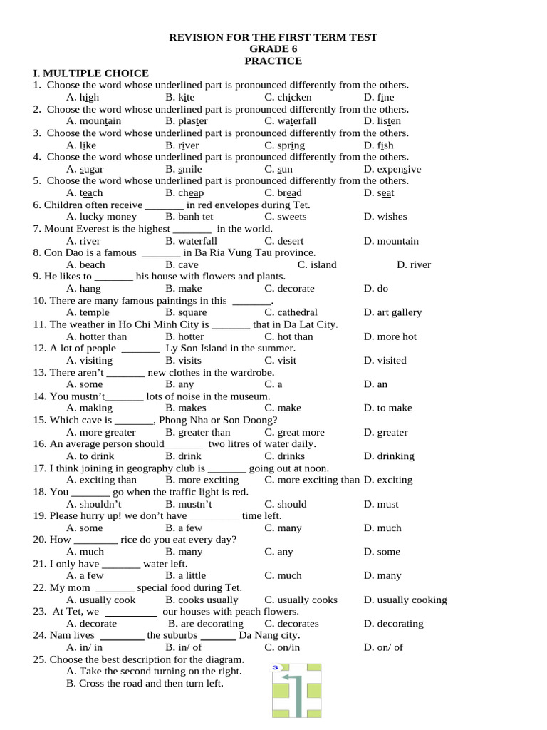 Revision for the First Term Test | PDF | Thanksgiving