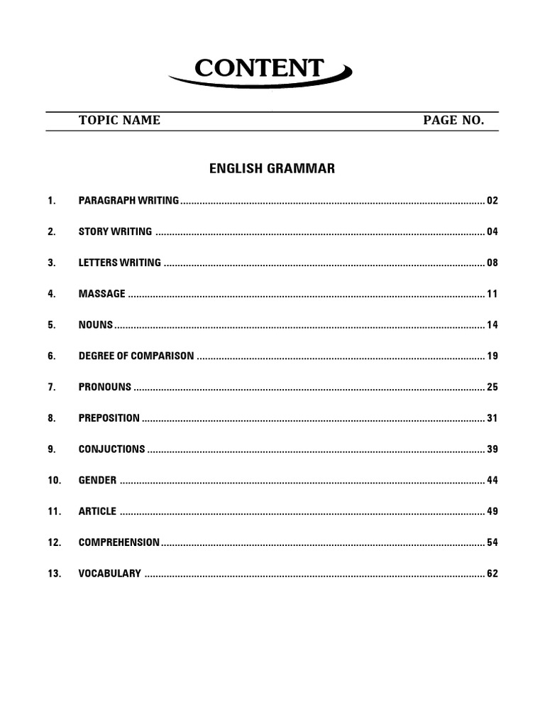 6th - English Grammer - Complete Book | PDF | Noun