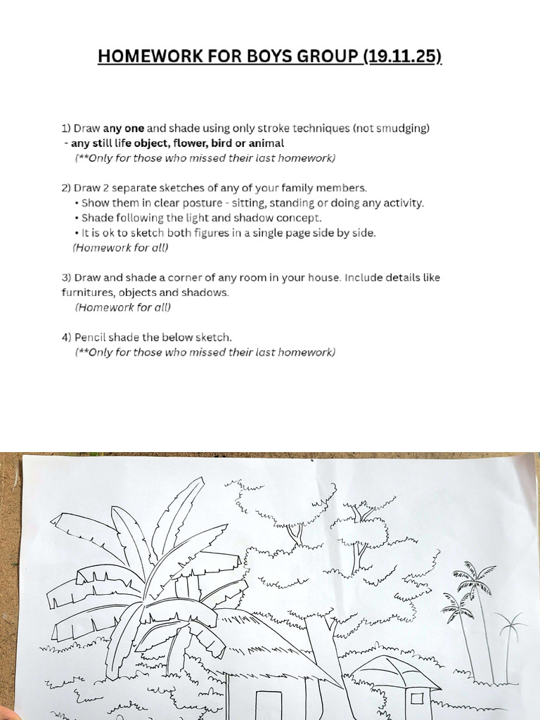 Homework for Boys_Nov 2025 | PDF