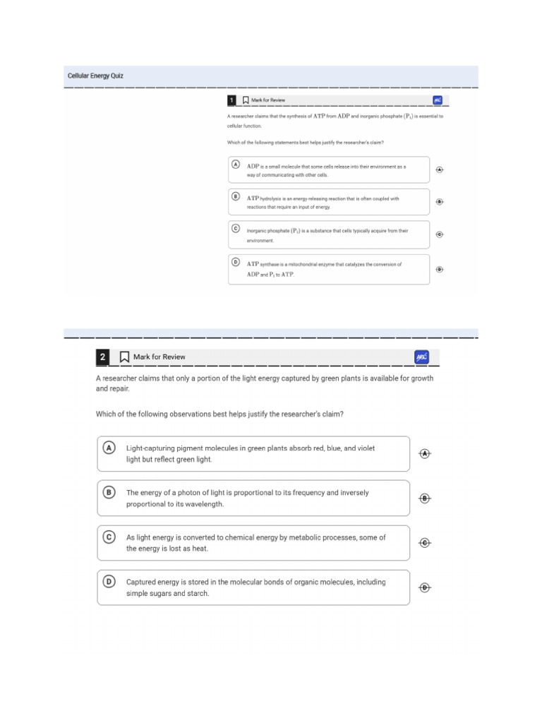 AP Bio unit 3 AP classsroom questions | PDF