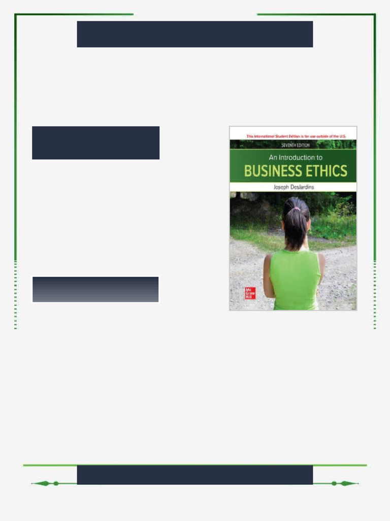 An Introduction to Business Ethics 7th Edition Desjardins ebook latest ...