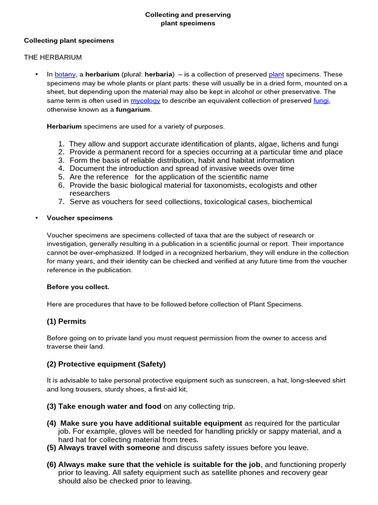 Lecture Notes Biological Specimen Part 2 | PDF