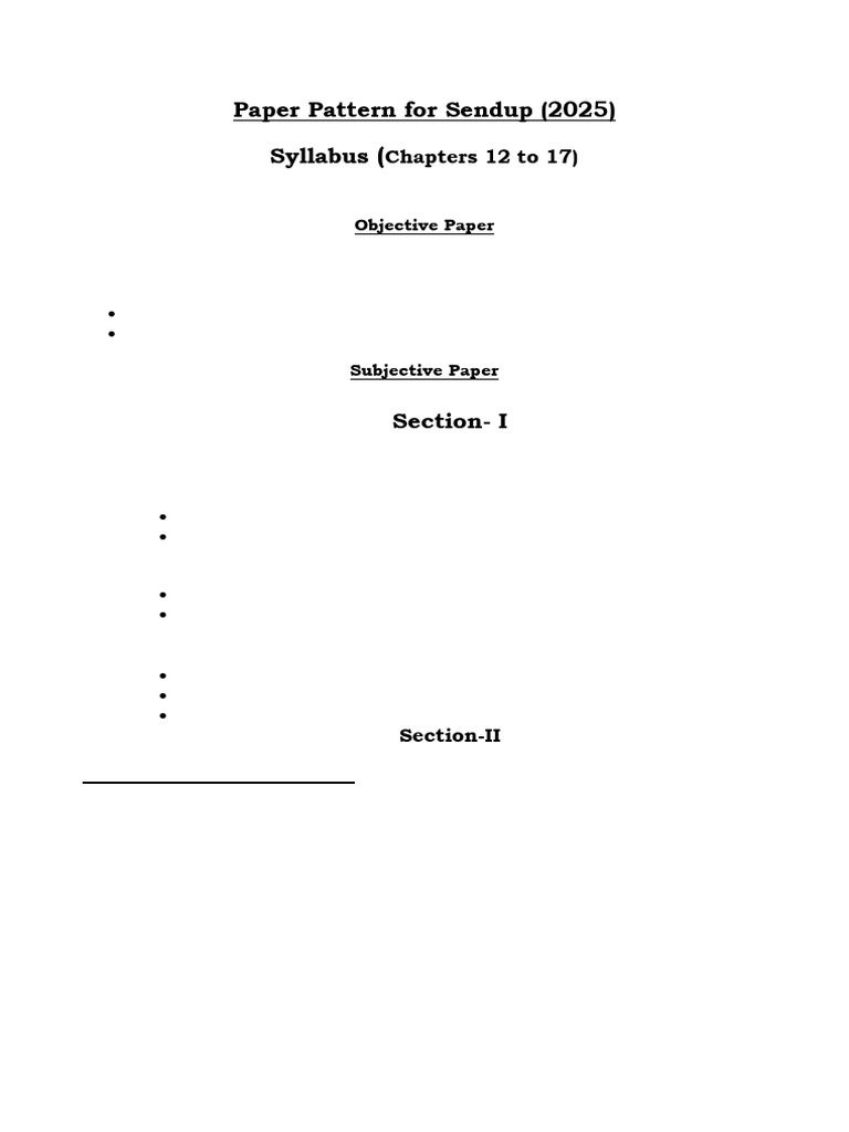 Paper Pattern Part II_Sendup_2025 | PDF