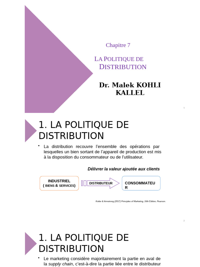 Politique et Stratégies de Distribution | PDF | Merchandising ...