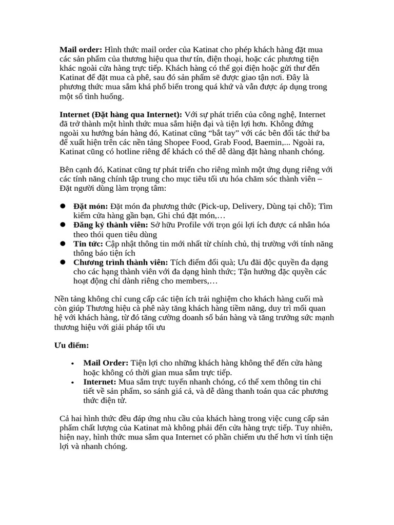 Place Mail Order & Internet | PDF