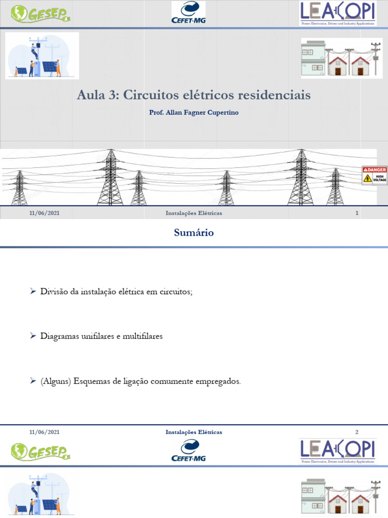 Circuitos Elétricos Residenciais (CEFET-MG) | PDF | Fiação elétrica ...