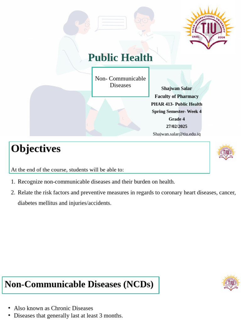 Understanding Non-Communicable Diseases | PDF | Non Communicable ...