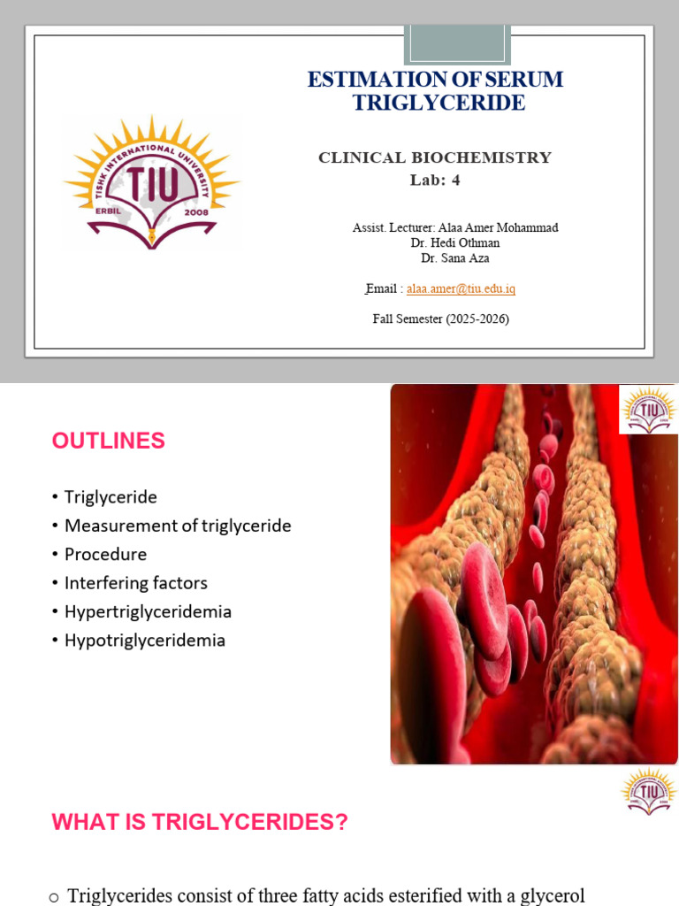 Serum Triglyceride Measurement Guide | PDF | Lipoprotein | Biochemistry