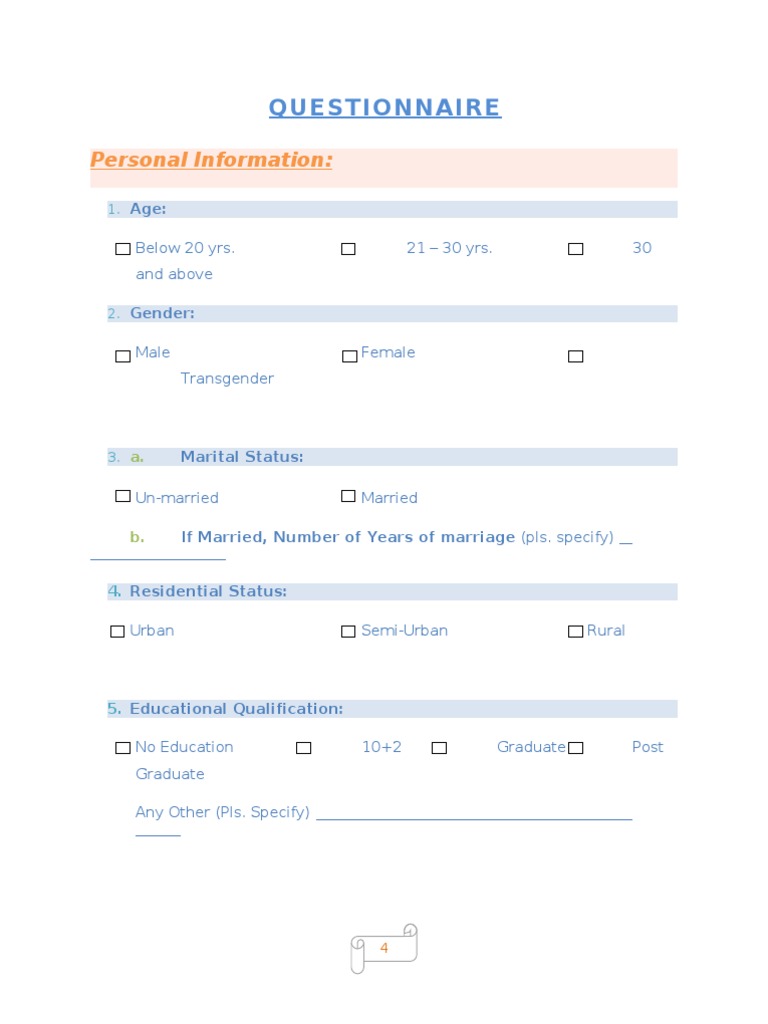 Questionnaire on Divorce Law | Marriage | Divorce