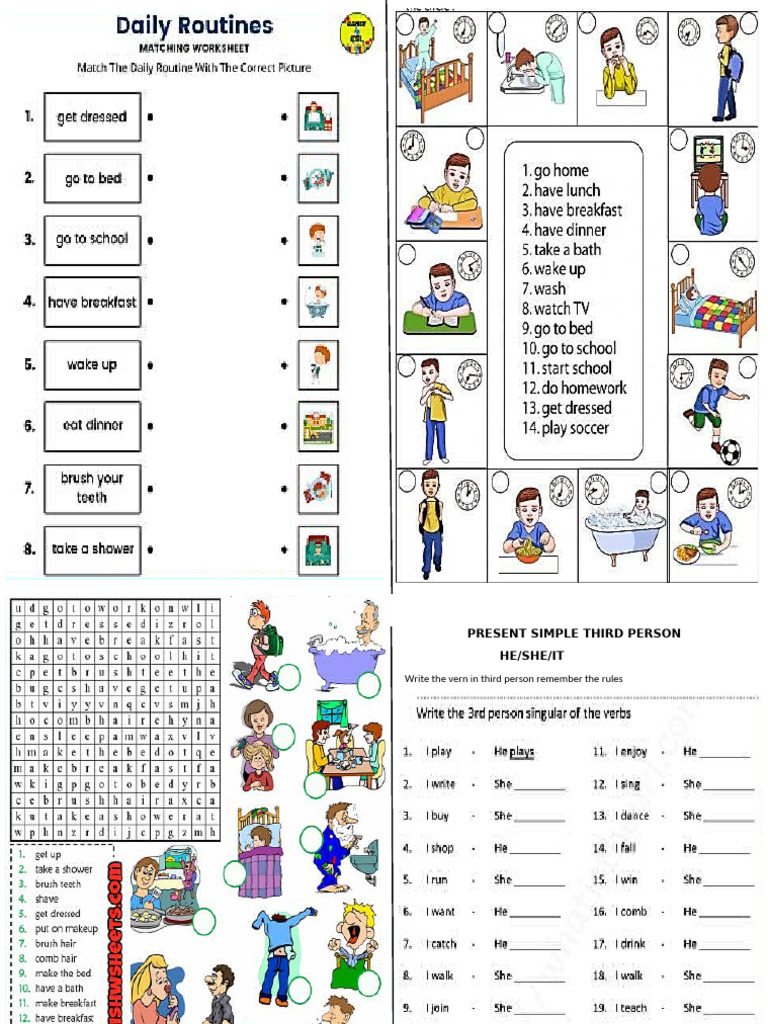 Present Simple: Third Person Rules | PDF