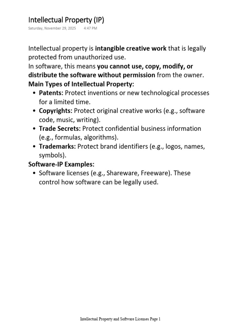 Understanding Software Intellectual Property | PDF | Malware | Computer ...