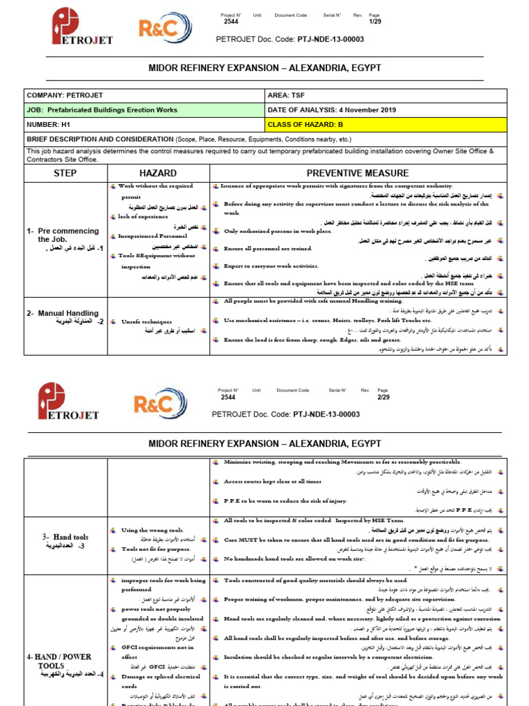 Midor Refinery Expansion Alexandria, Egypt: PTJ-NDE-13-00003 | PDF