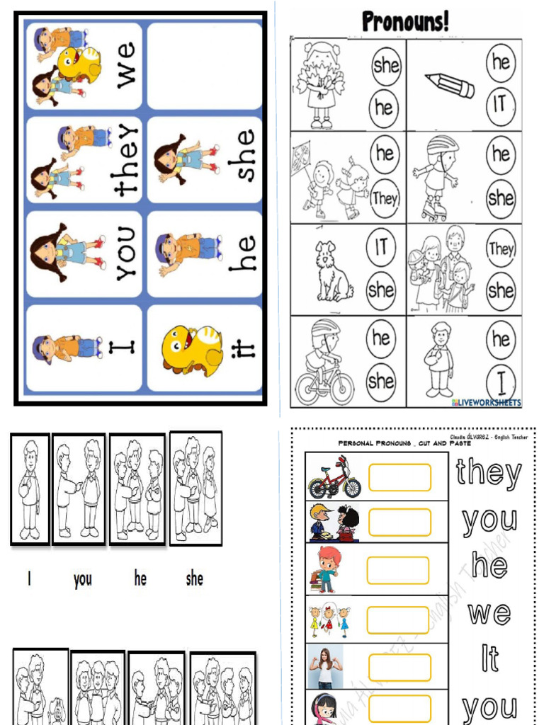 Second Grade Personal Pronouns Notebook Grupo 1 | PDF