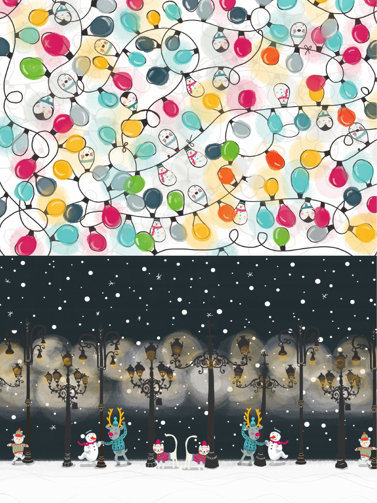 Free Christmas Lights Patterned Papers e7e727b | PDF