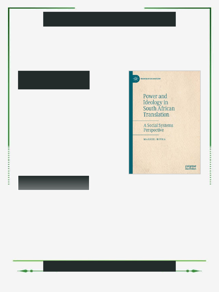 Power and Ideology in South African Translation: A Social Systems ...