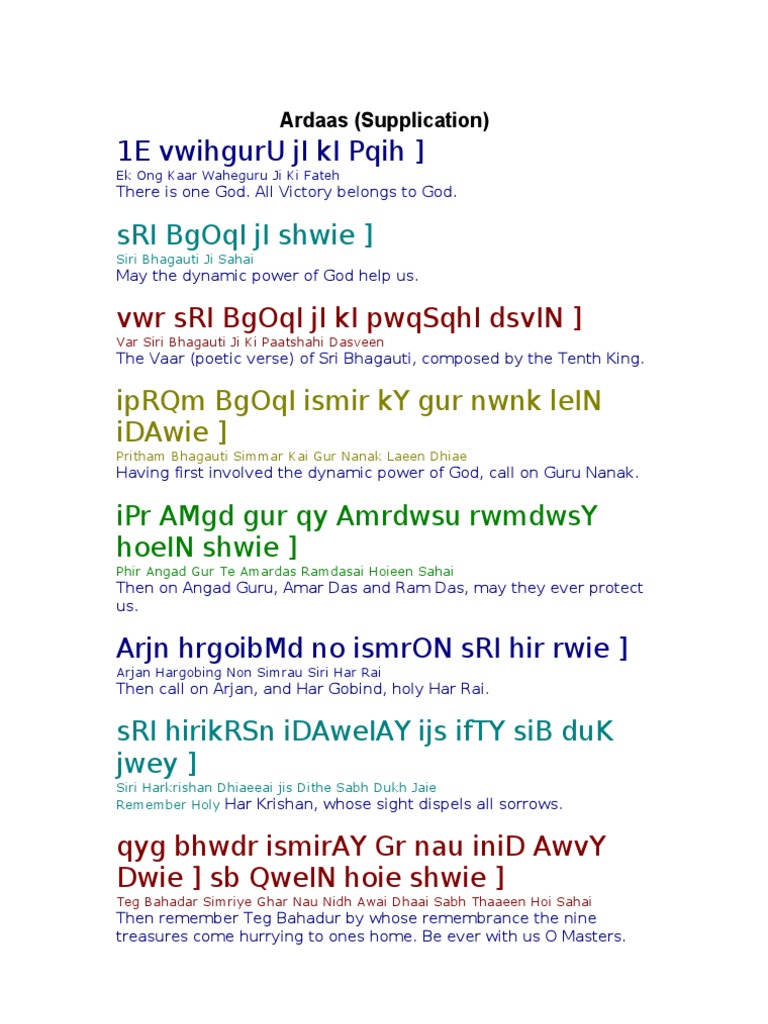 Ardaas | PDF | Monotheism | Theism