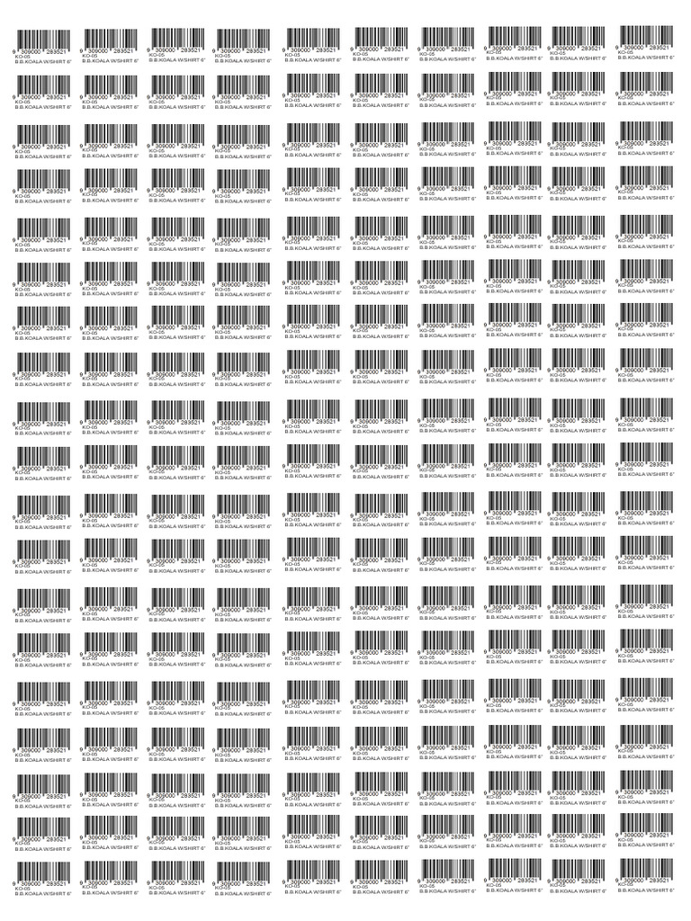 Ko-05 Barcode Sticker | PDF