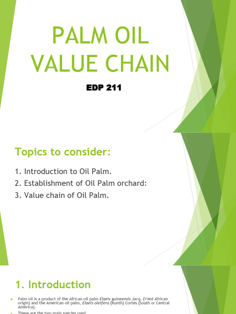 EDP 211 - Palm Oil Value Chain | PDF | Palm Oil | Agriculture