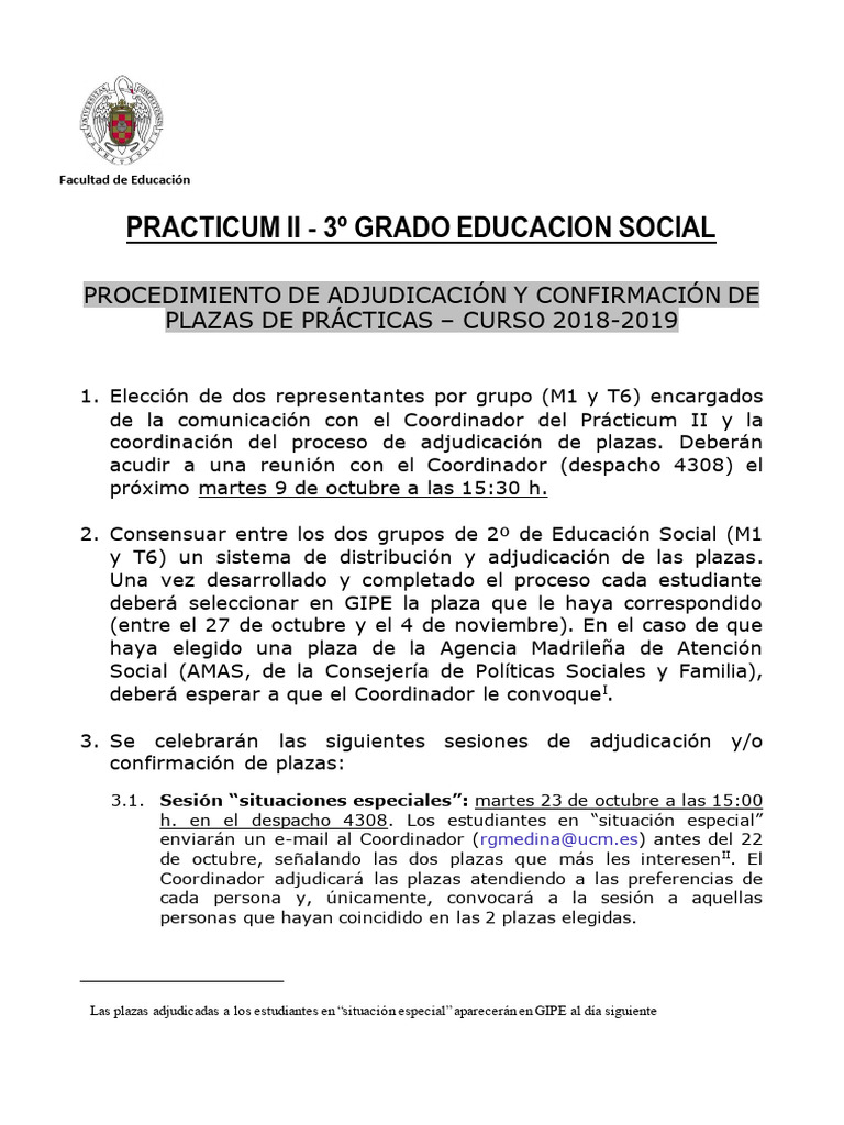 Info Proceso Adjud Practicum 18 19 | PDF