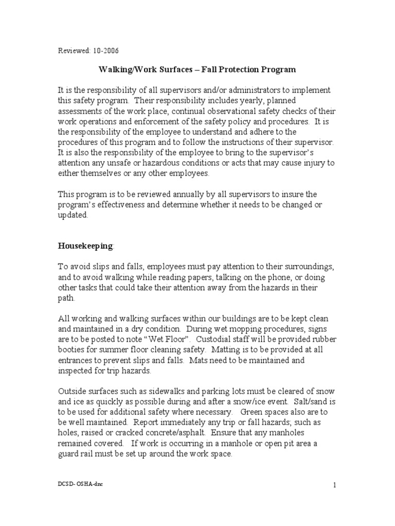 Walking Work Surfaces | PDF