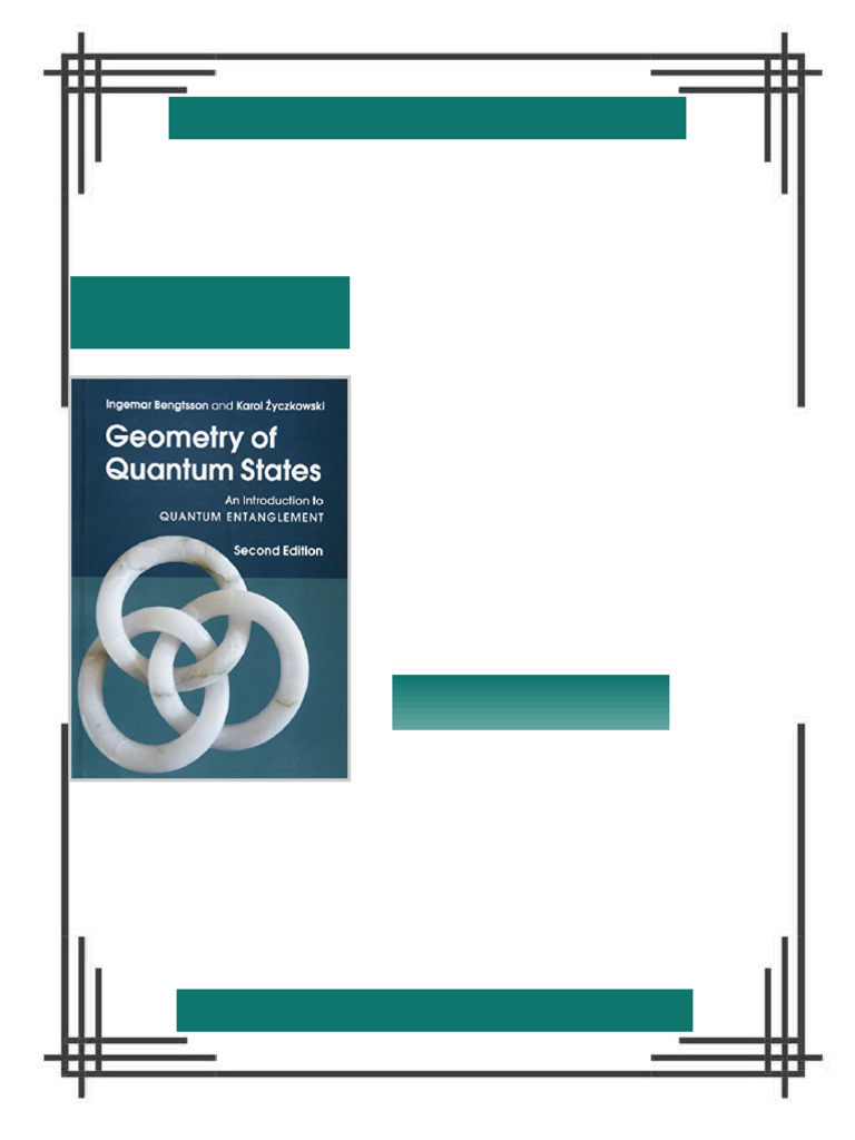 Geometry of Quantum States An Introduction to Quantum Entanglement ...