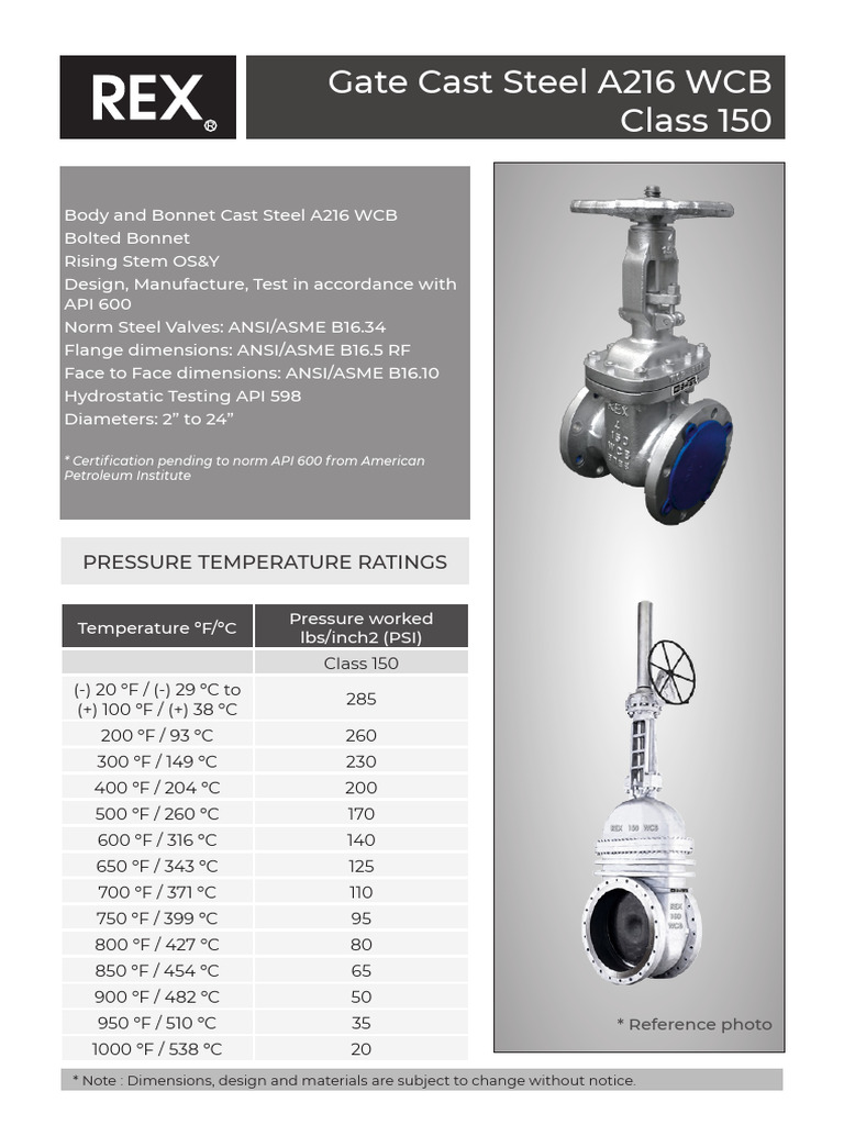 2.- Valvula de Compuerta de 6 Clase 150 | PDF | Liquids | Equipment