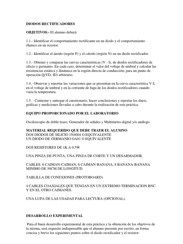 Diodos Rectificadores | PDF | Diodo | Rectificador