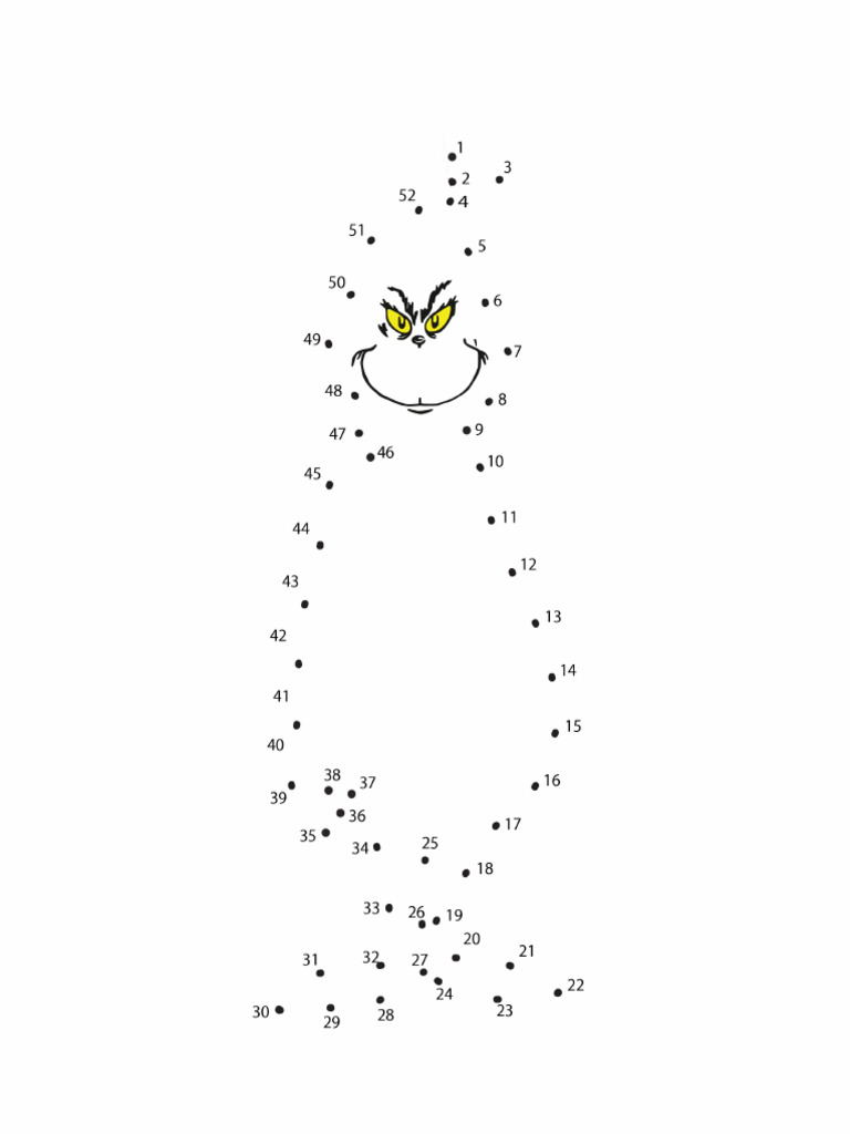Grinch Dot To Dot 01 | PDF
