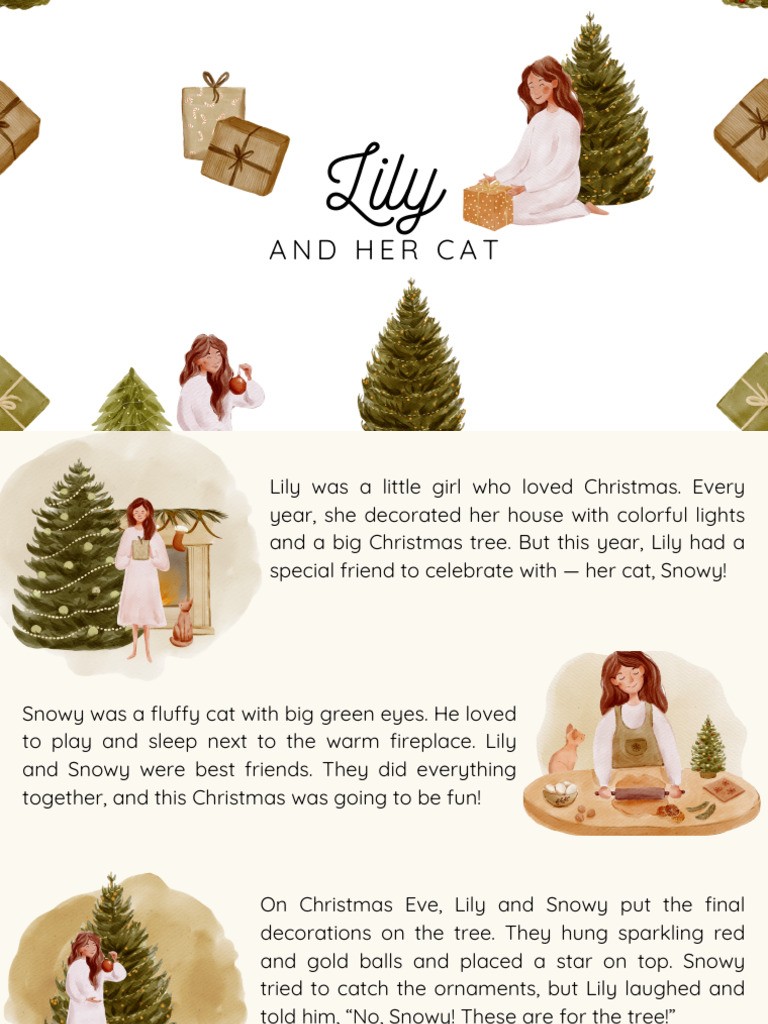 Lily and Snowy's Christmas Adventure | PDF | Christmas