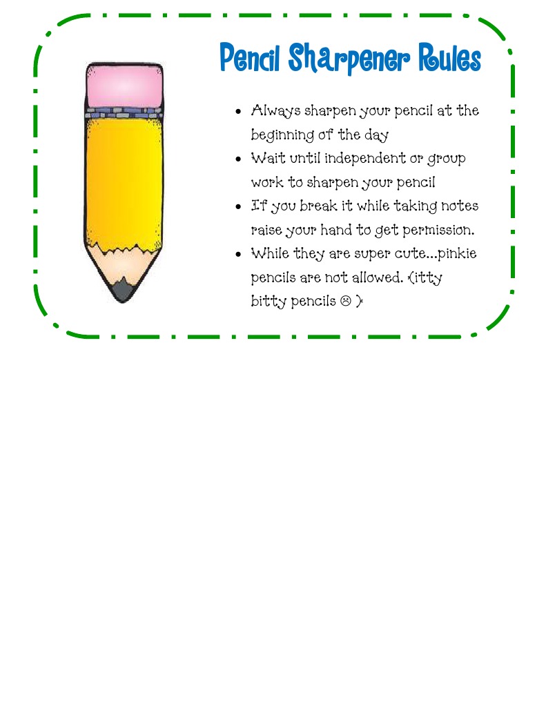 Pencil Sharpener Guidelines | PDF