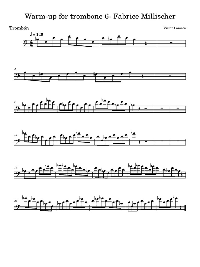 Warm-Up For Trombone 6 Fabrice Milischer | PDF