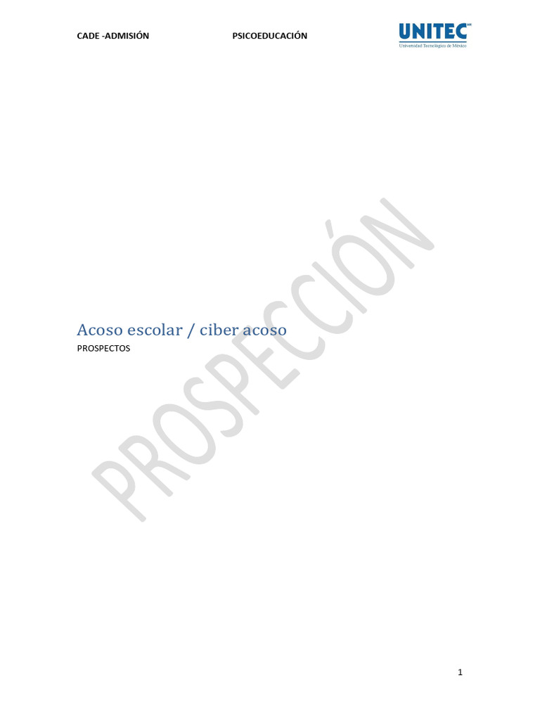 Prevención del Acoso Escolar y Ciberacoso | PDF | Acoso cibernético ...
