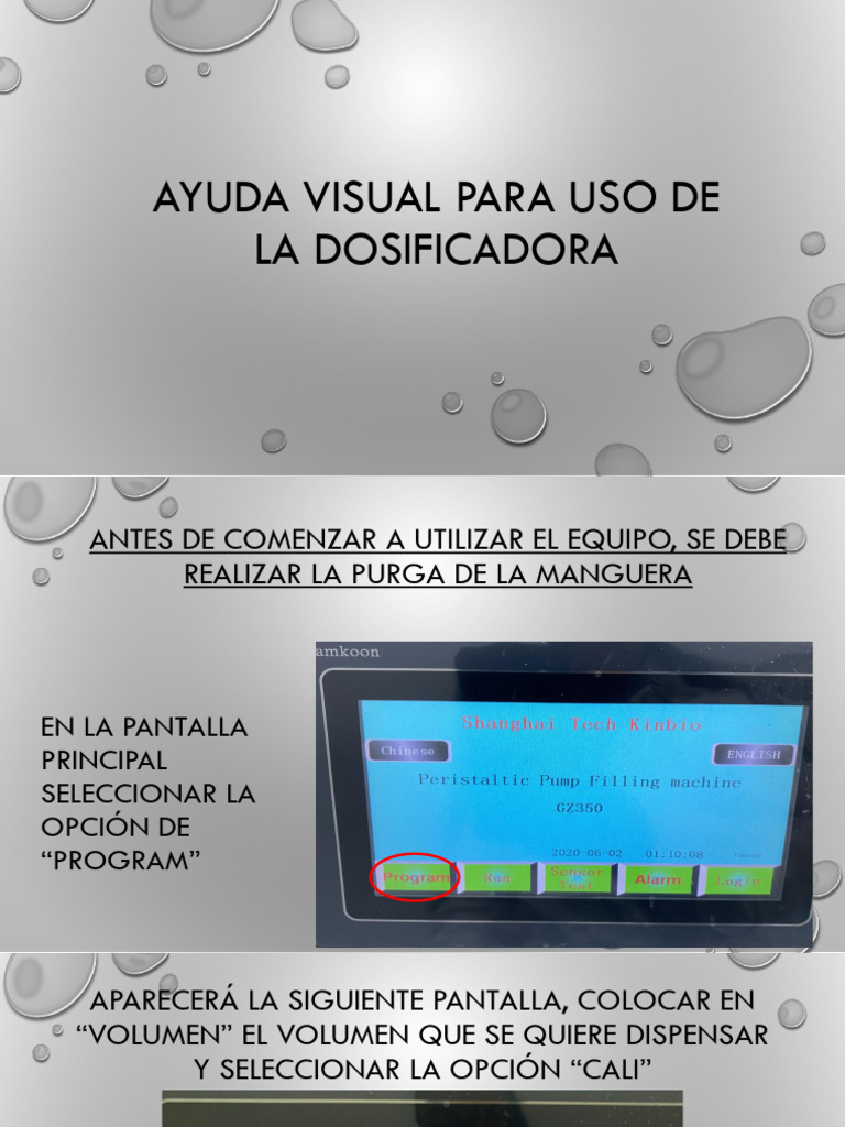 Ayuda Visual para Uso de La Dosificadora | PDF