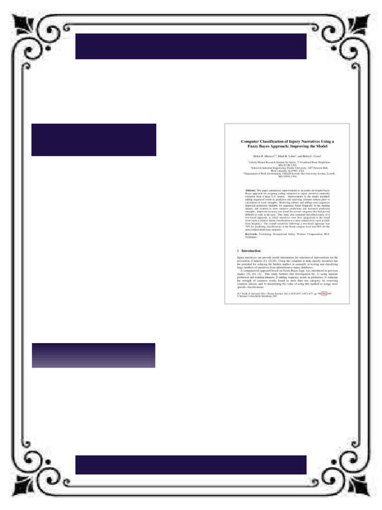 Computer Classification of Injury Narratives Using a Fuzzy Bayes ...