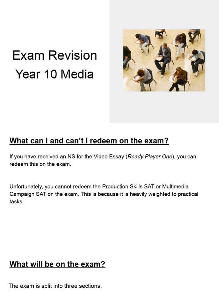 Year 10 Media Exam Revision Guide | PDF