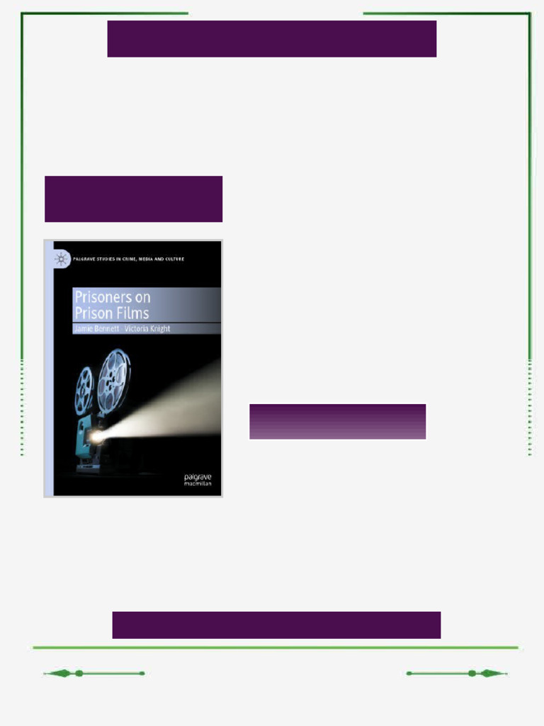 Prisoners on Prison Films Jamie Bennett eBook revised pdf version | PDF ...