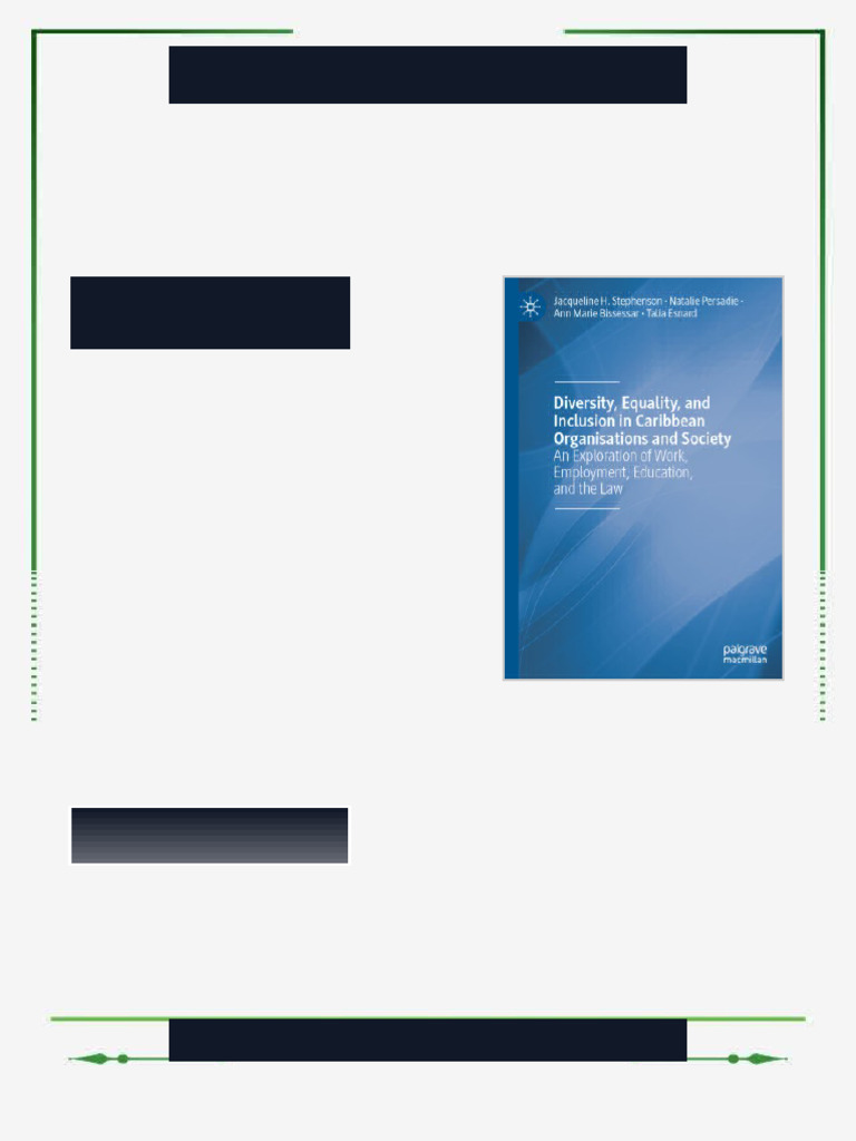 Diversity, Equality, and Inclusion in Caribbean Organisations and ...