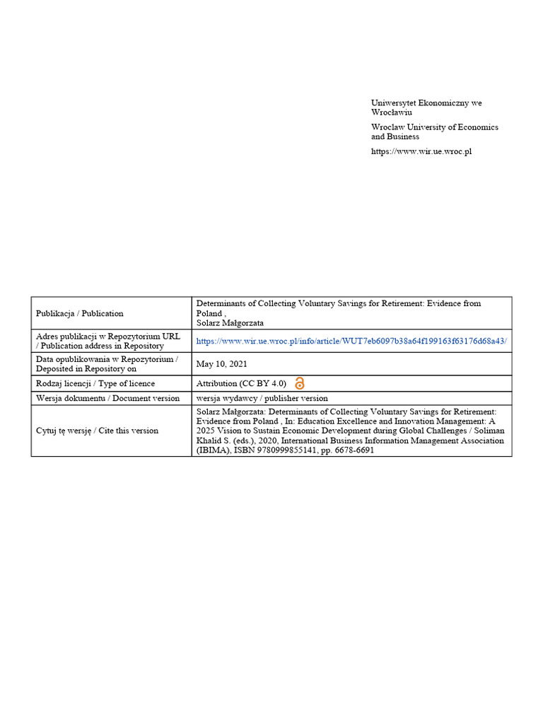 Solarz M Determinants of Collecting Voluntary Savings | PDF ...