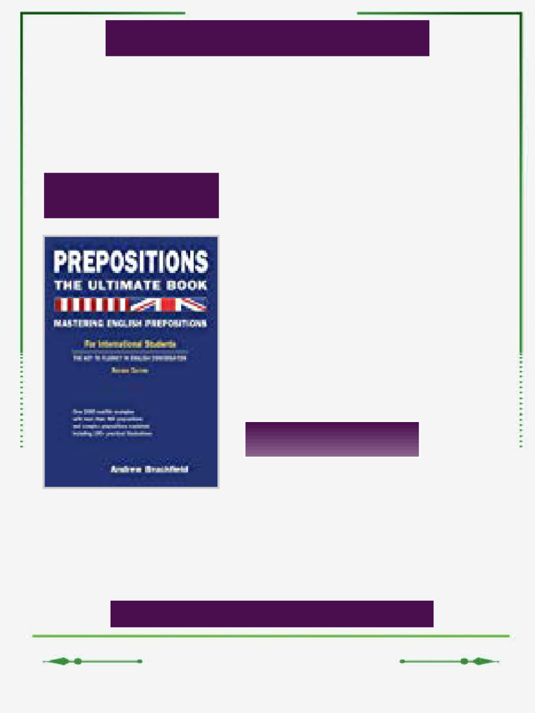 Prepositions The Ultimate Book Mastering English Prepositions Andrew ...