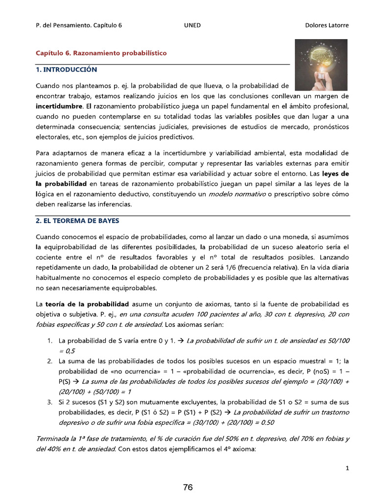 Tema 6 Pensamiento Bayes Heurísticos | PDF